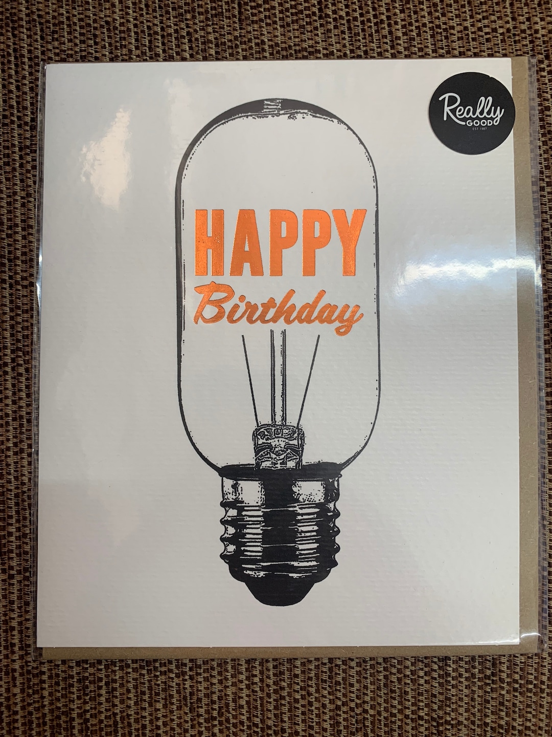 Happy Birthday Lightbulb Greetings Card - Etsy