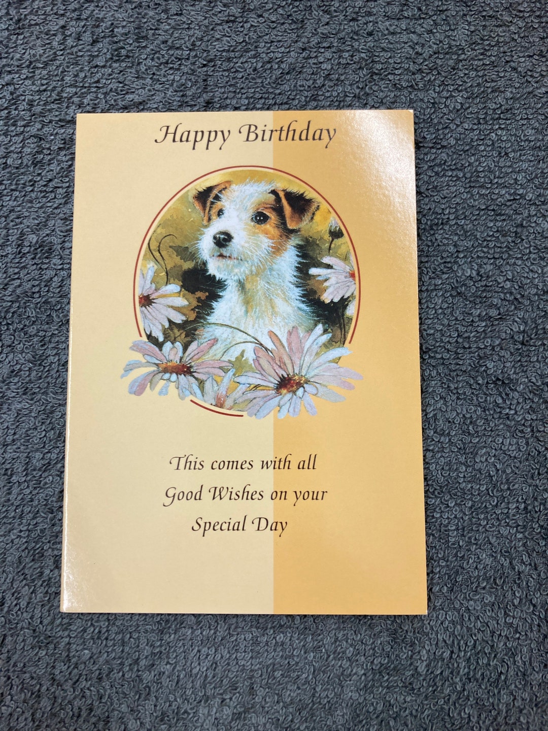 Happy Birthday Fox Terrier Dog Greetings Card - Etsy