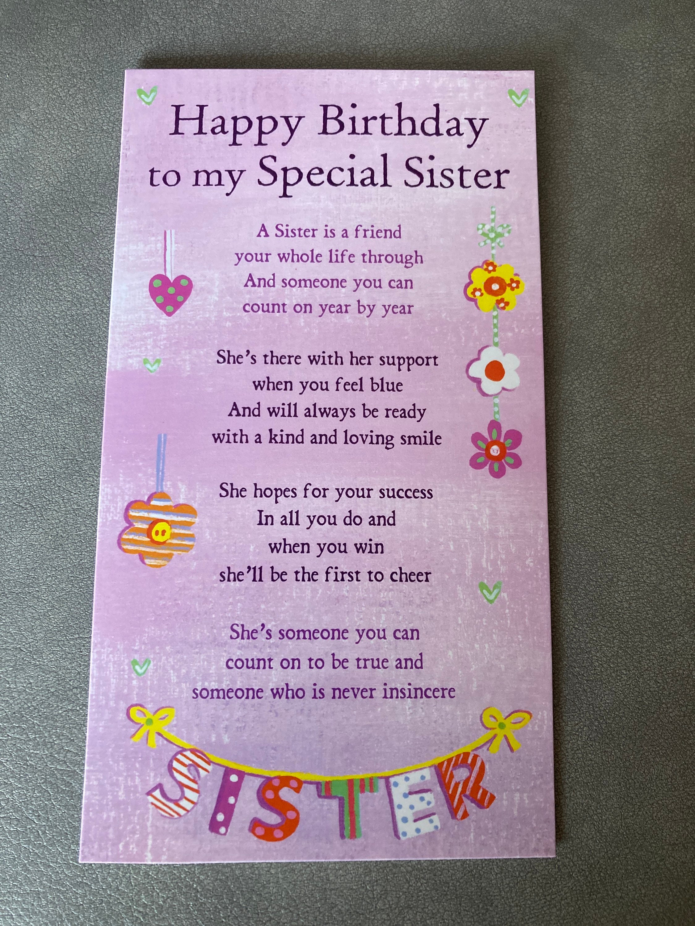 Sister Birthday Greetings Card - Etsy
