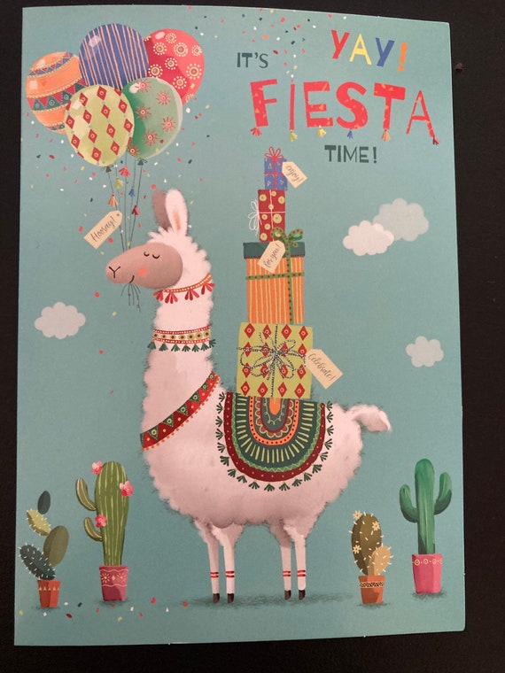 Yay Its Fiesta Time Happy Birthday Greetings Card - Etsy
