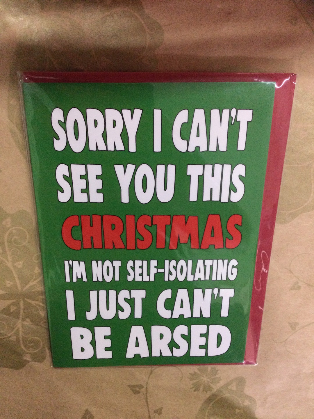 Rude Funny Cant Be Arsed Merry Christmas Greetings Card - Etsy