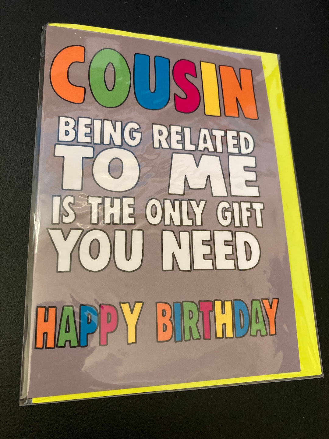 Happy Birthday Cousin Funny Greetings Card - Etsy