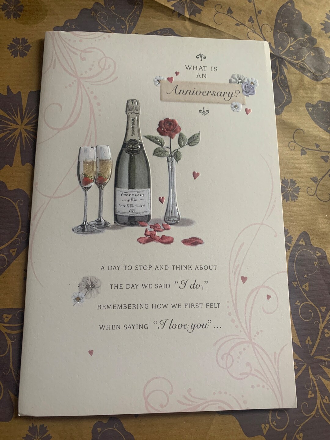 Happy Anniversary Wedding Large Greetings Card - Etsy
