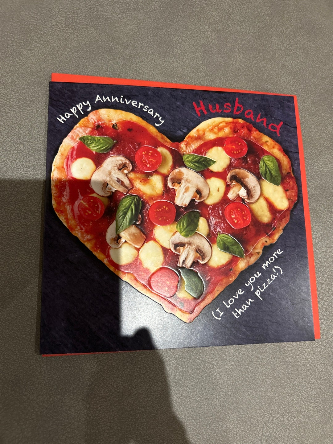 Husband Wedding Anniversary Pizza Greetings Card - Etsy