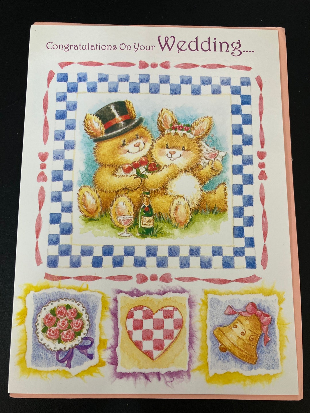 Congratulations on Your Wedding Day Bride and Groom Greetings Card - Etsy