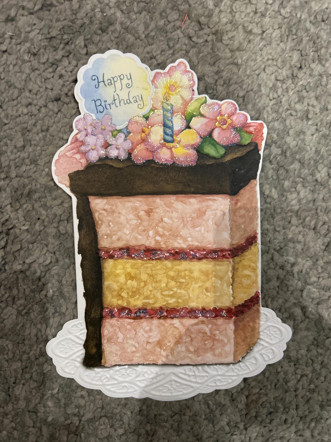 Birthday Cake Greetings Card - Etsy
