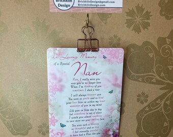 Large A4 Digital Graveside Memorial Mourning Poem. in Loving Memory of ...