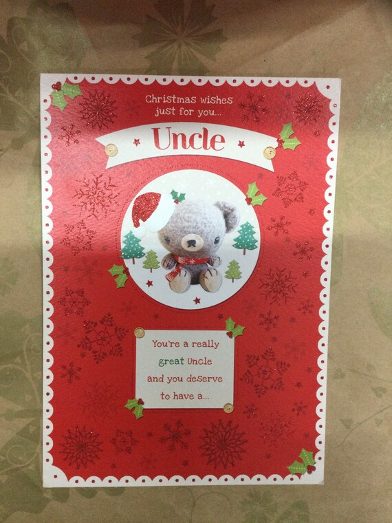 Uncle Merry Large Christmas Greetings Card - Etsy