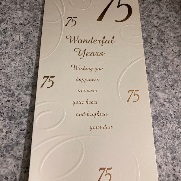 75th Birthday Card - Etsy