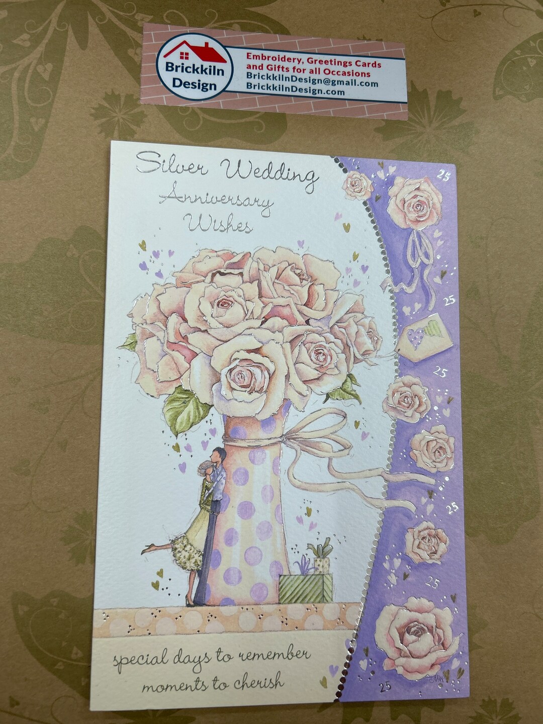 Happy Silver Wedding Anniversary 25 Years Greetings Card - Etsy