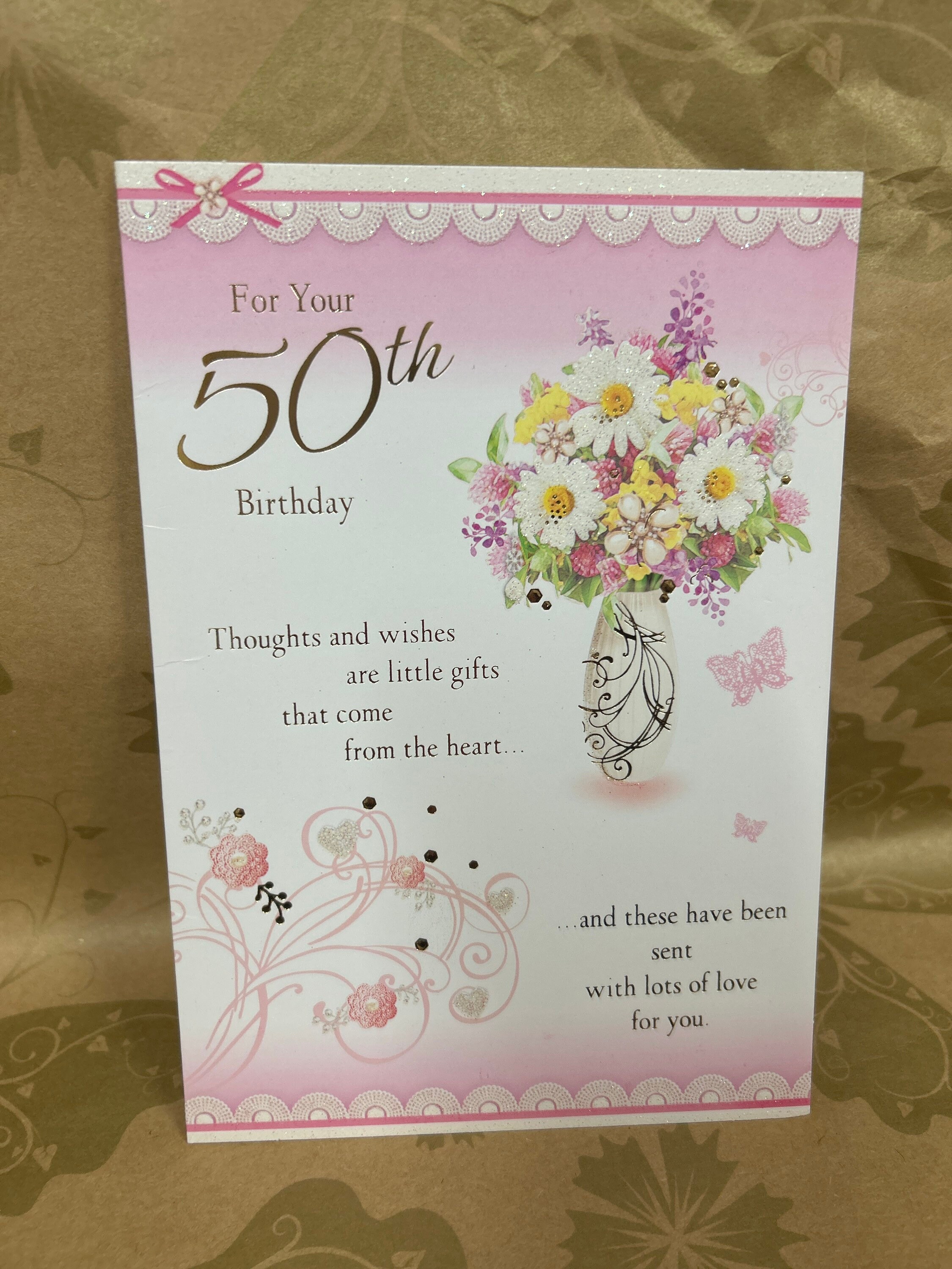 On Your 50th Birthday Greetings Card - Etsy