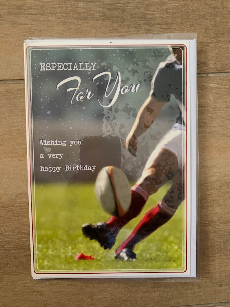 Rugby Happy Birthday Greetings Card - Etsy