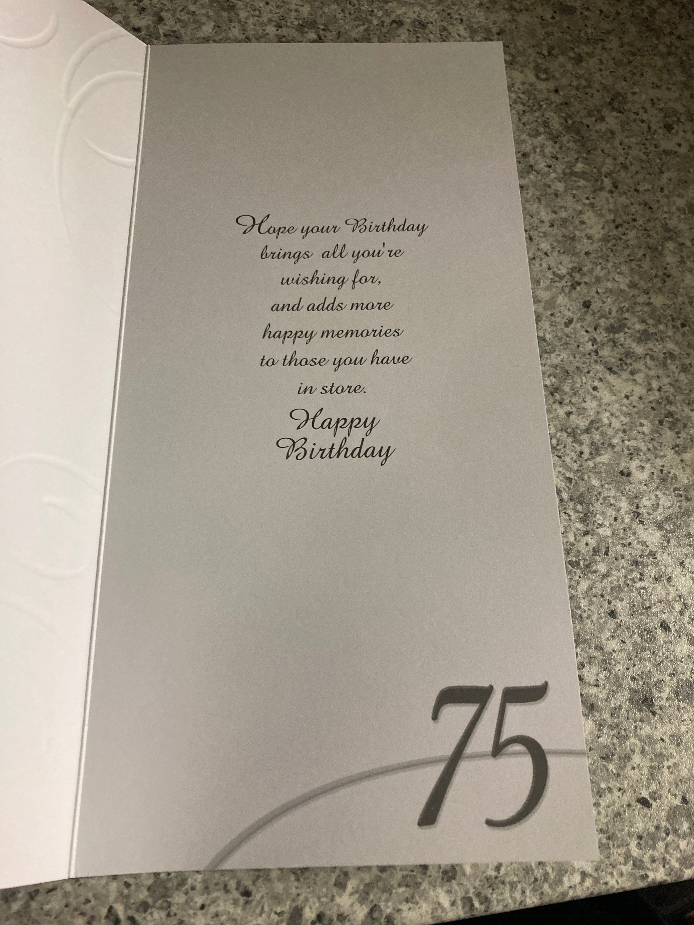 Happy 75th Birthday Large Greetings Card - Etsy