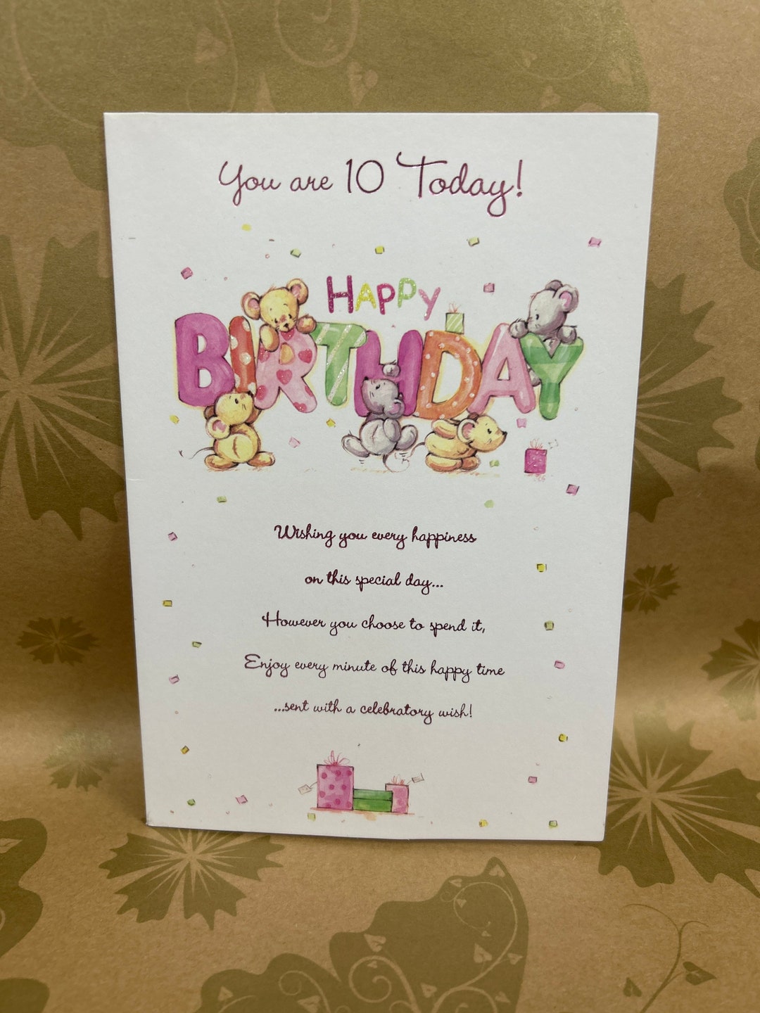 Happy 10th Birthday Greetings Card - Etsy