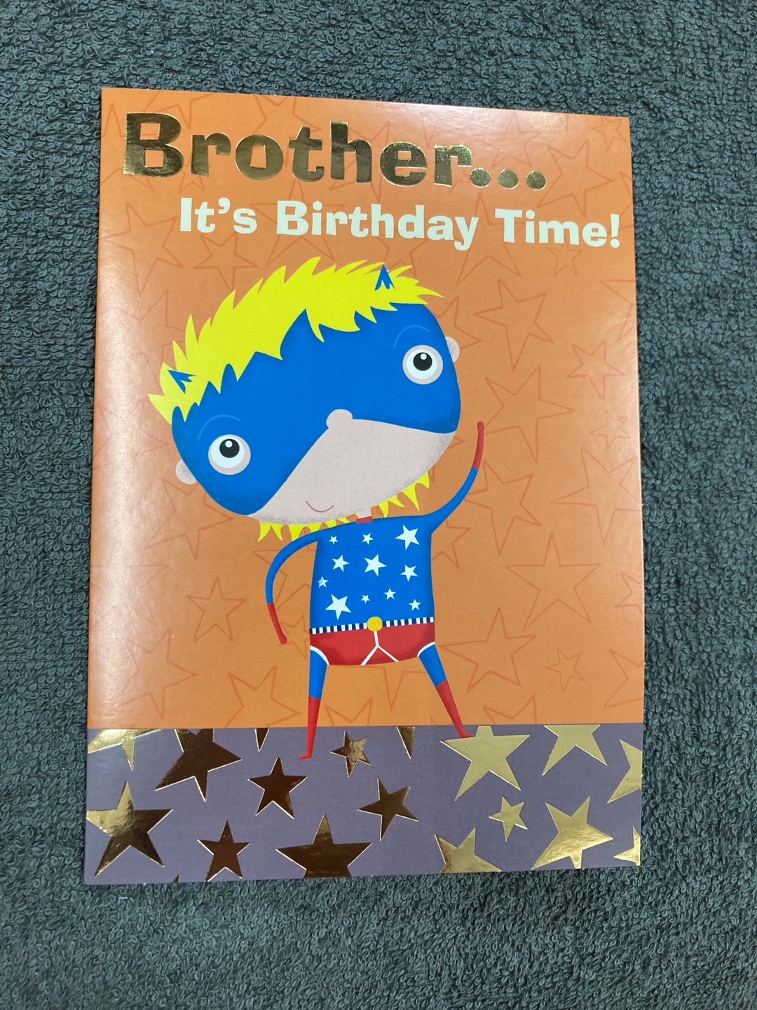 Happy Birthday Brother Superhero Greetings Card - Etsy