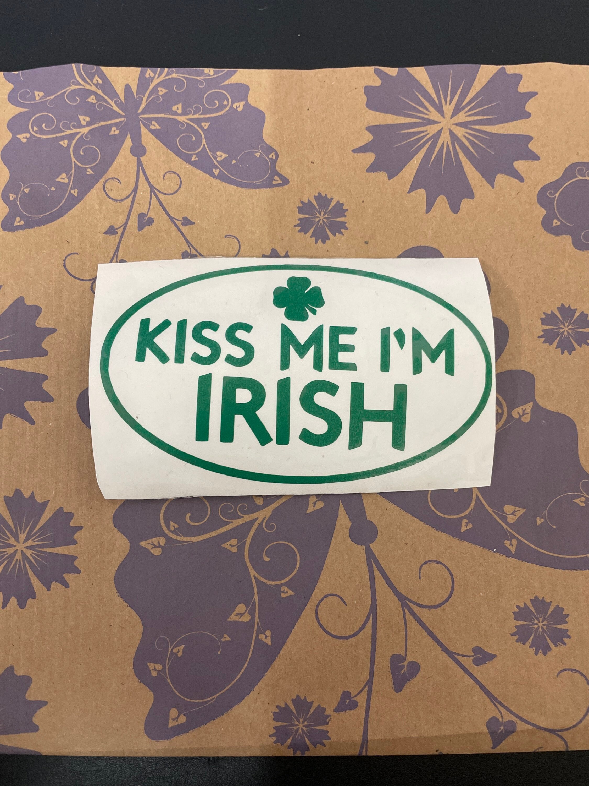 Kiss Me Im Irish Vinyl Decal Sticker - Etsy
