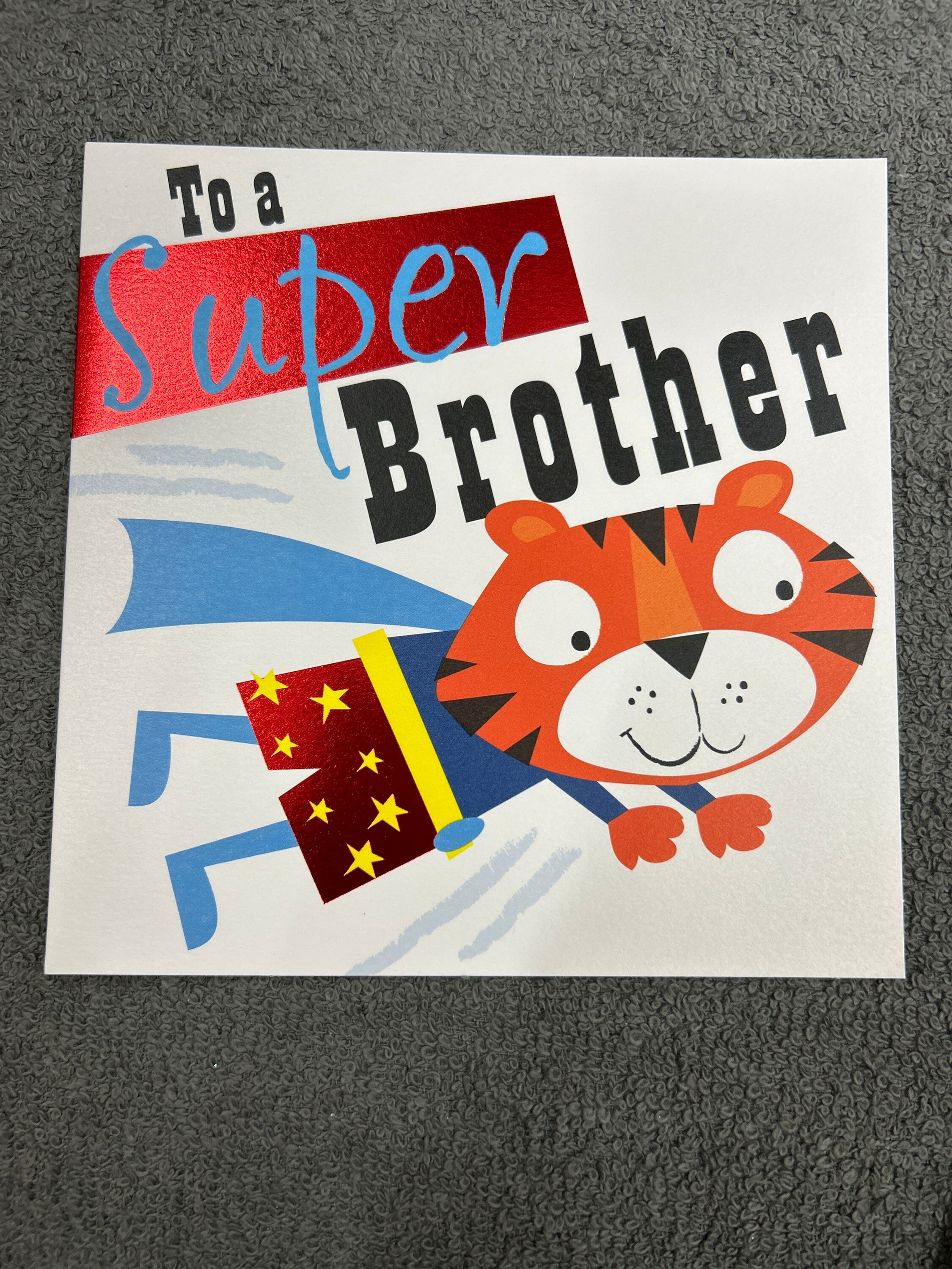 Happy Birthday Brother Superhero Greetings Card - Etsy