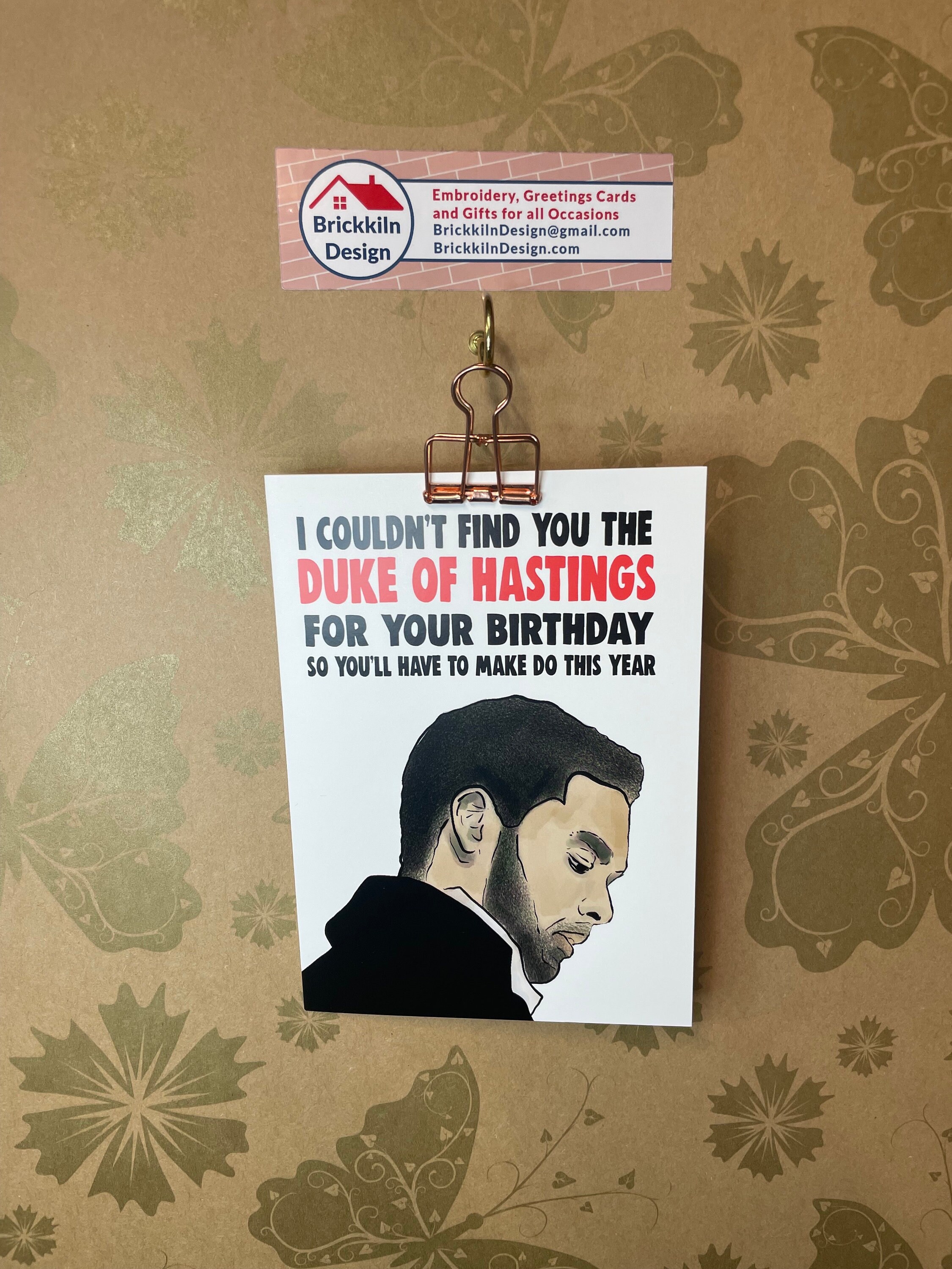 Bridgerton Duke of Hastings Happy Birthday Greetings Card - Etsy