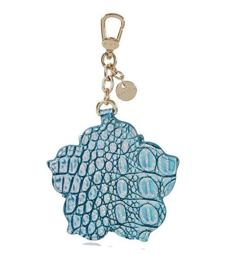 Brahmin Arctic Blue Magnolia Melbourne Croc Embossed Leather Scalloped ...