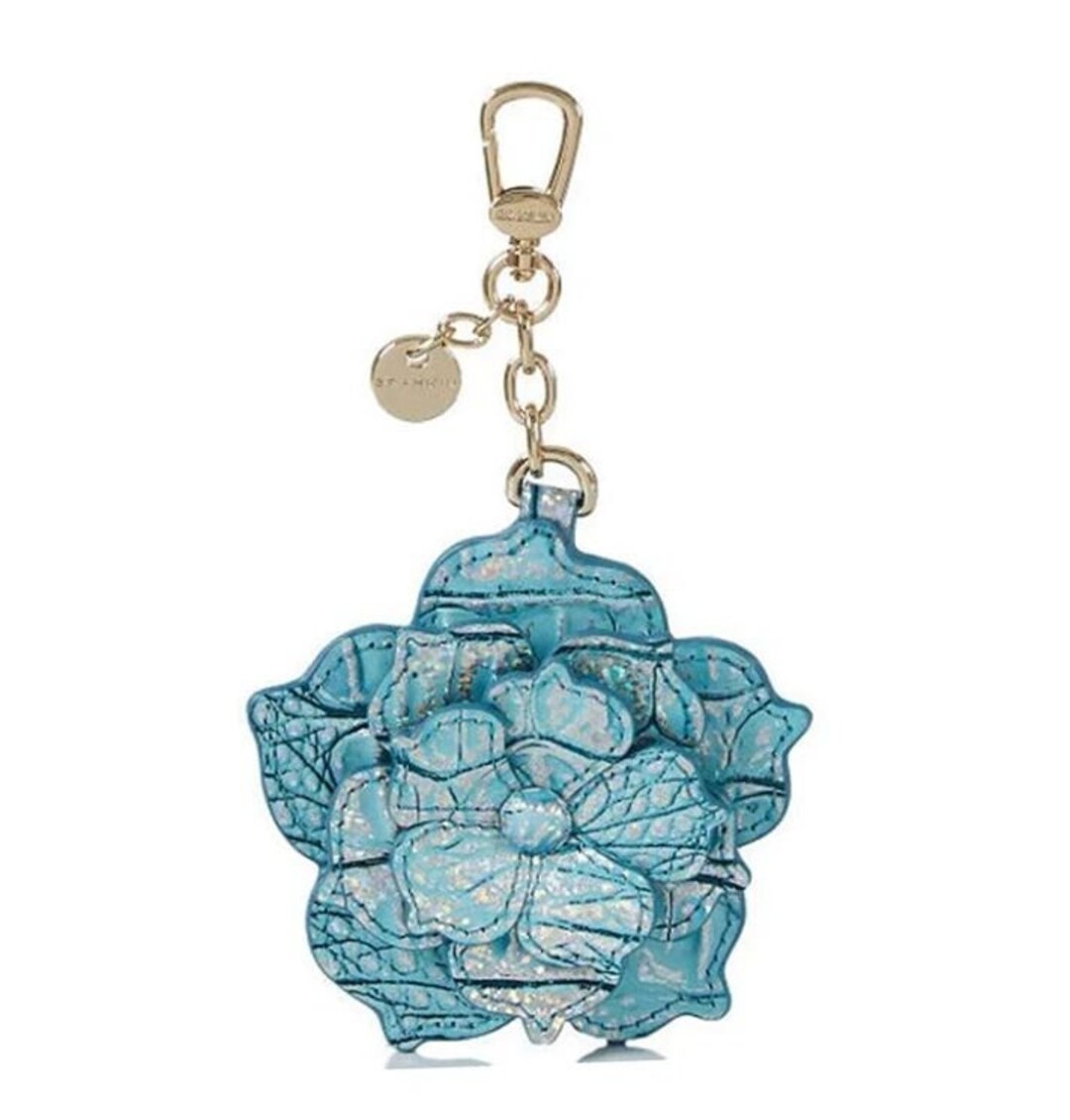 Brahmin Arctic Blue Magnolia Melbourne Croc Embossed Leather Scalloped ...