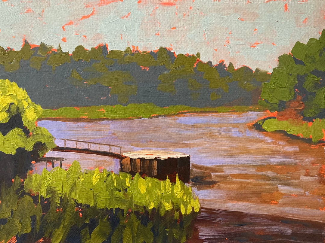 Genesee River. Plein Air. Original Oil Painting - Etsy