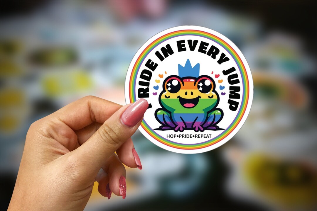 Funny Pride Frog Sticker Cute LGBTQ Frog Stickers Bisexual - Etsy