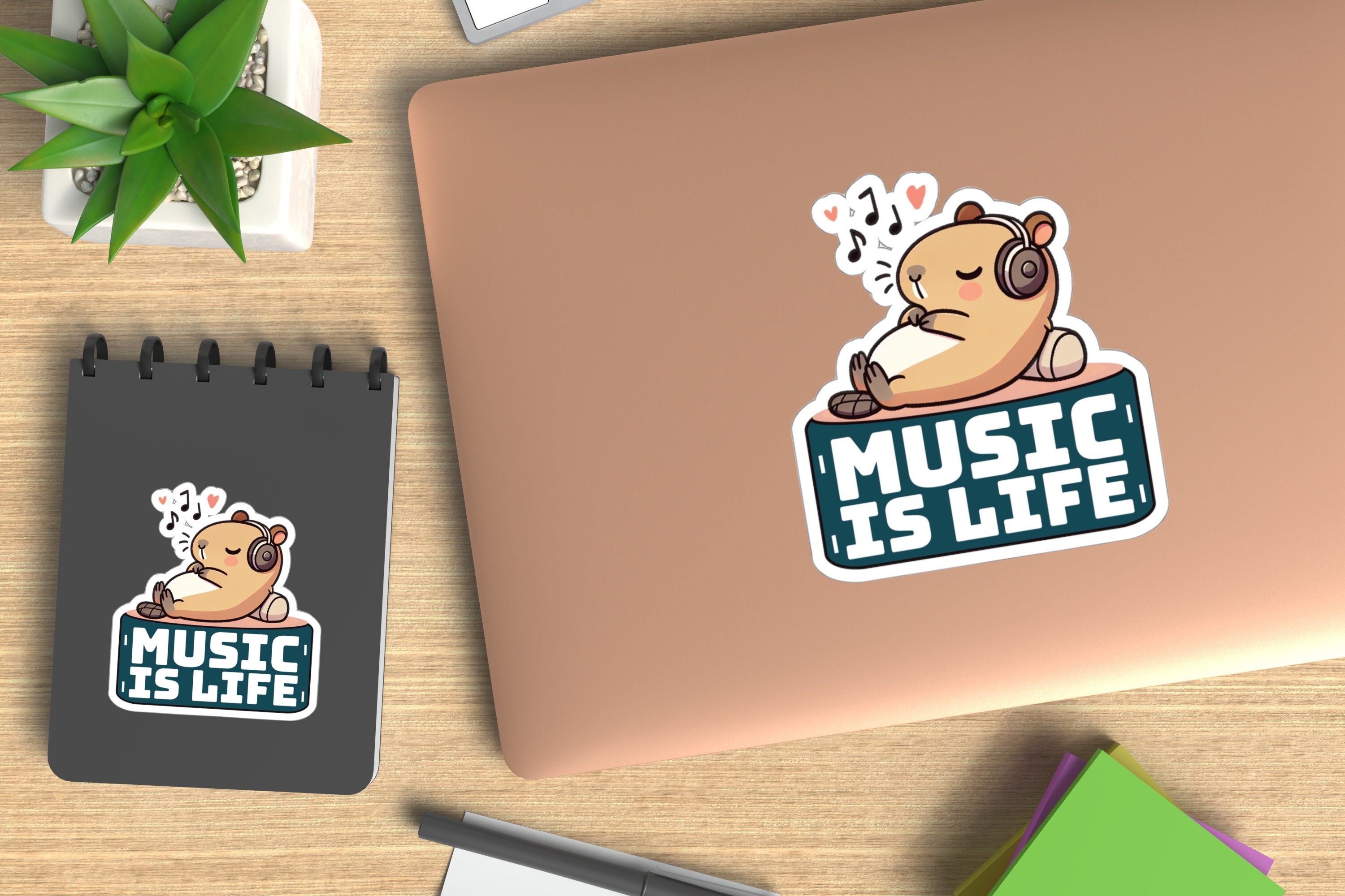 Cute Capybara Sticker, Capybaras Vinyl Sticker, Cute Animal Laptop ...