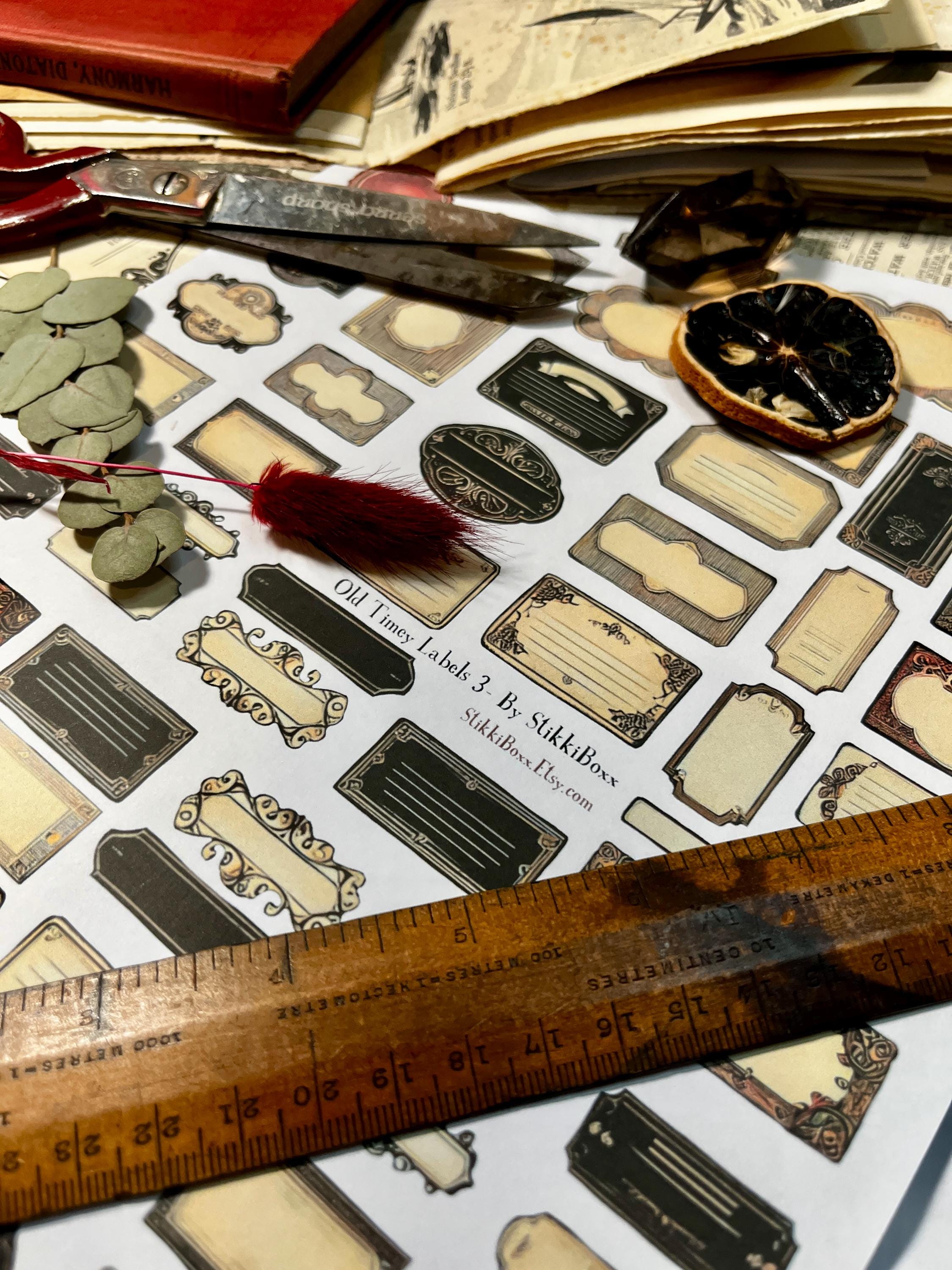 Vintage Label Ephemera: Grungy Printable Tags (digital Download) - Etsy