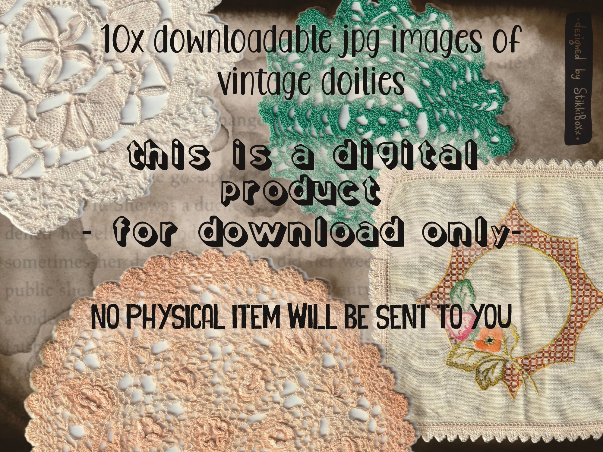 Vintage Doilies 2 Digital Download Junk Art Journal Ephemera Fussy Cut ...