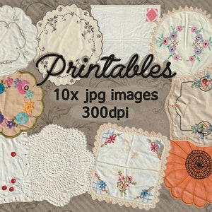 Vintage Doilies 1 Digital Download Junk Art Journal Ephemera Fussy Cut ...