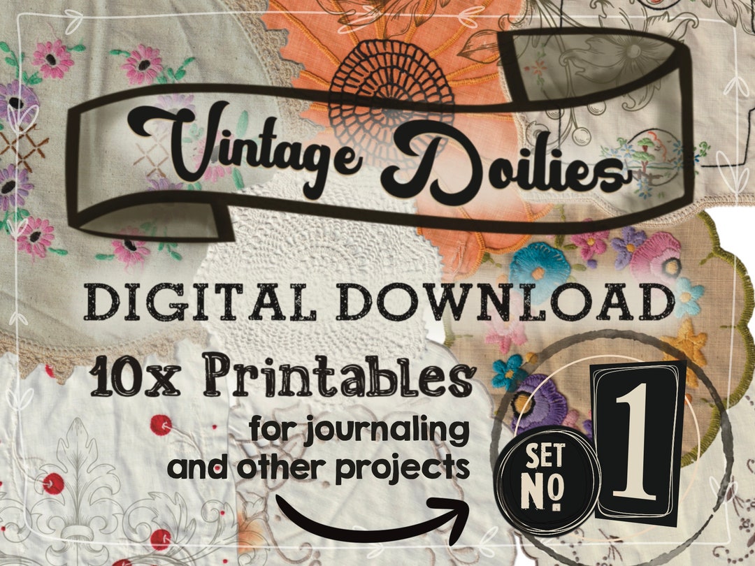 Vintage Doilies 1 Digital Download Junk Art Journal Ephemera Fussy Cut ...