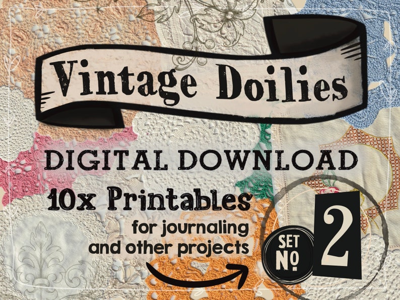 Vintage Doilies 2 Digital Download Junk Art Journal Ephemera Fussy Cut ...