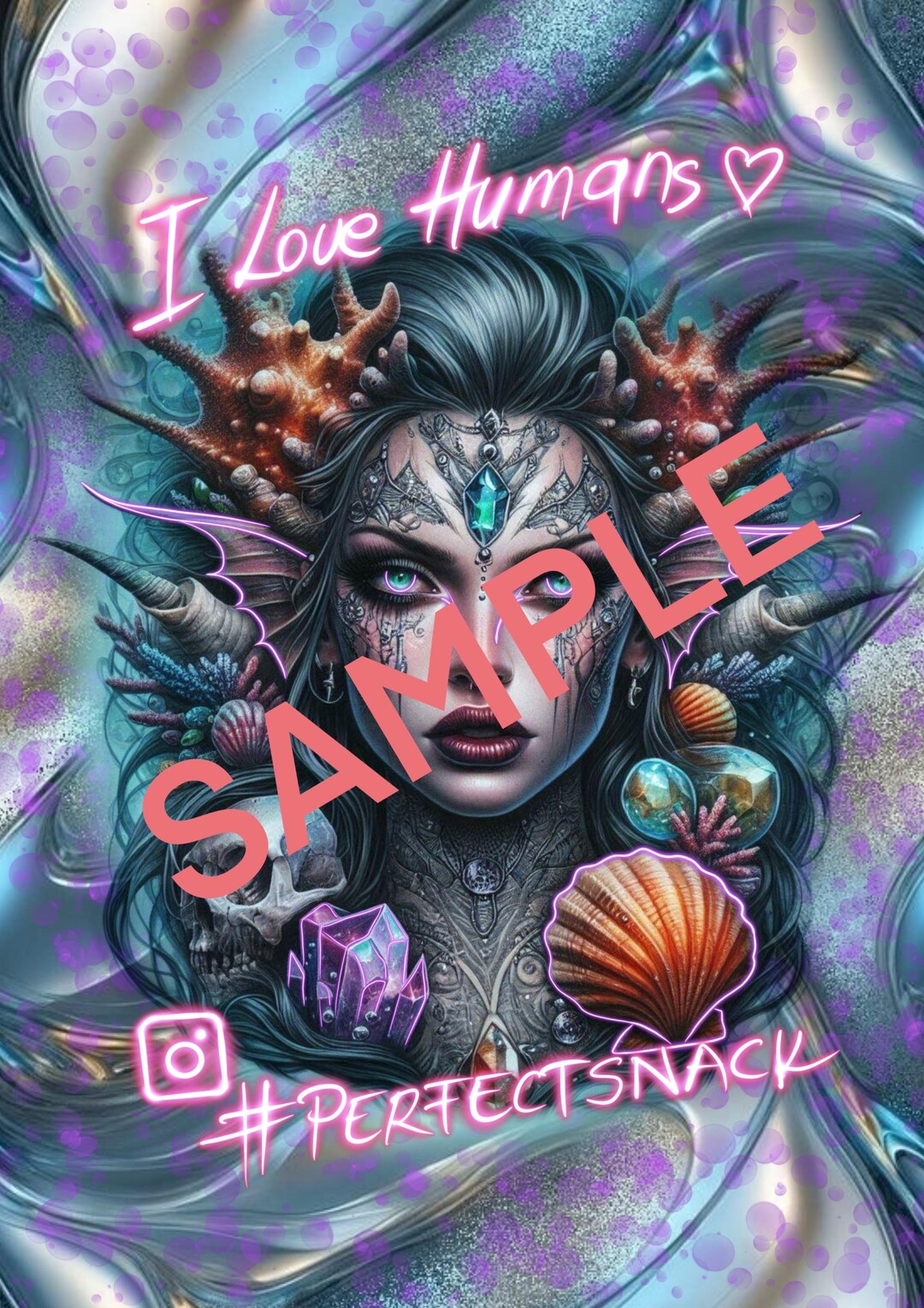 I Love Humans Design Card Poster Picture A4 A3 - Etsy