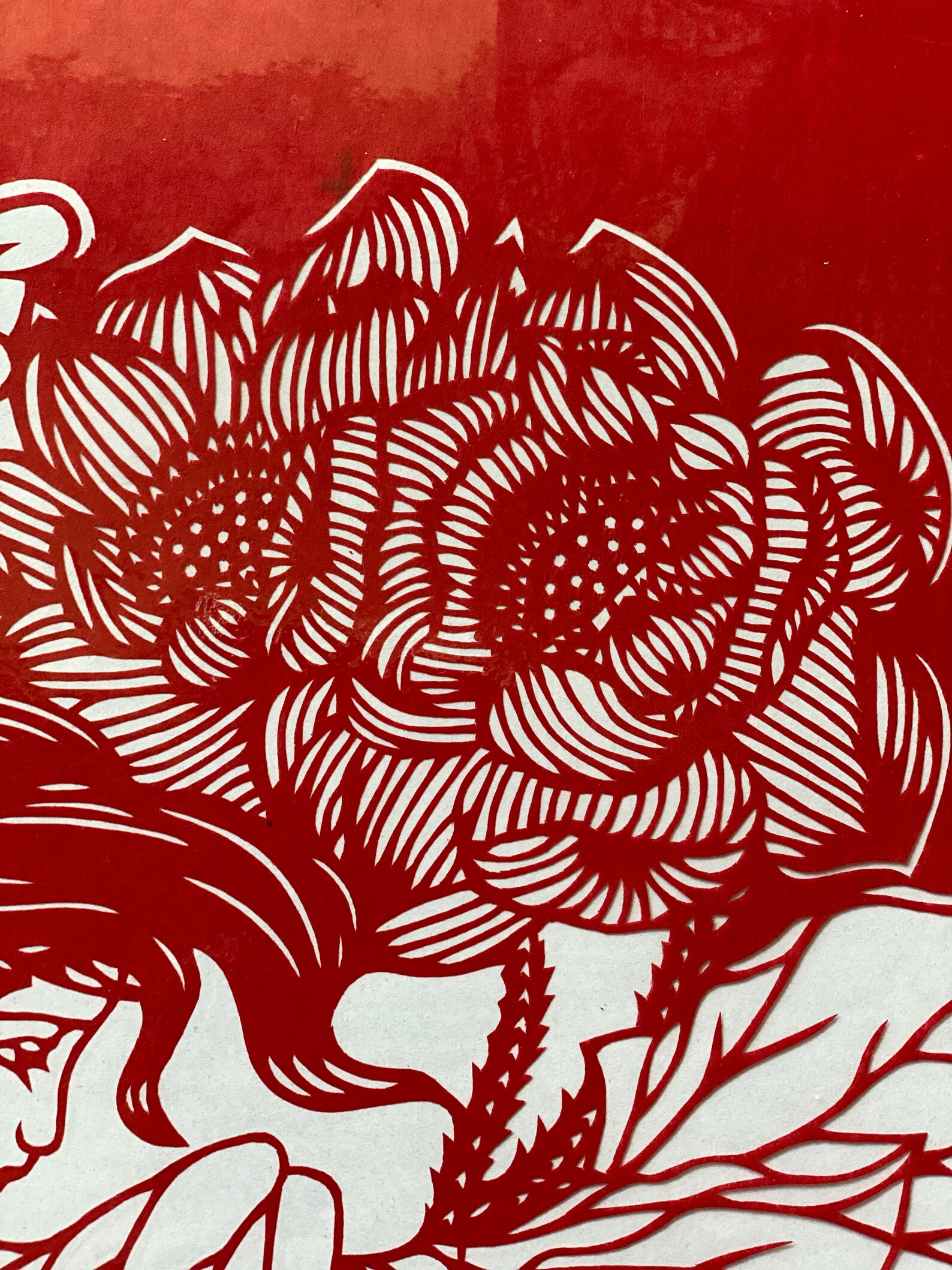 Asian Traditional Art Paper Cutouts - Lotus Flower Character Paper ...