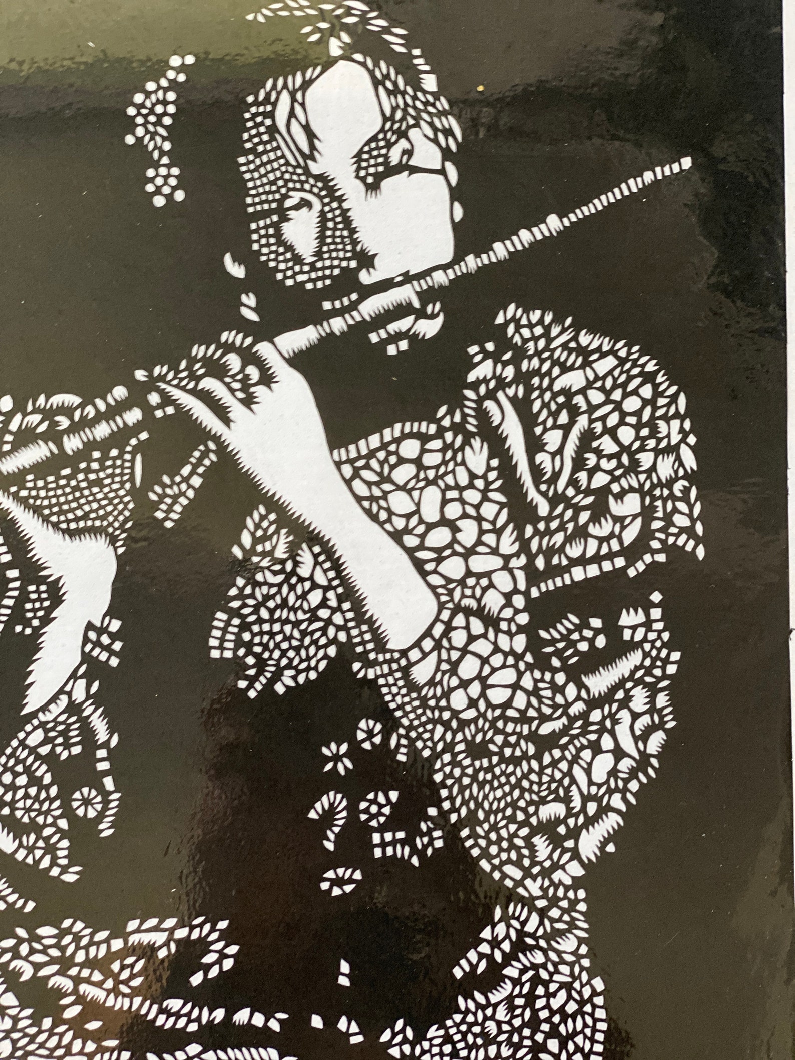 Asian Traditional Art Paper Cutouts - Chinese Bamboo Flute Character ...