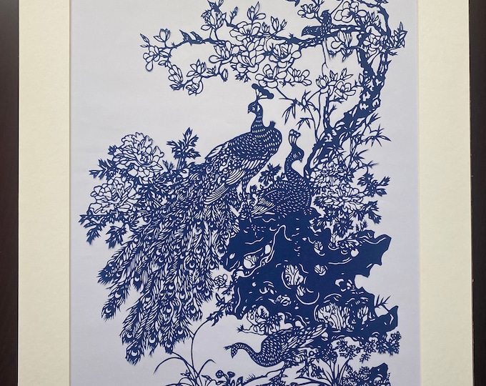 Asian Traditional Art Peacock Paper Cutting Papercut-paper Cut-hand ...