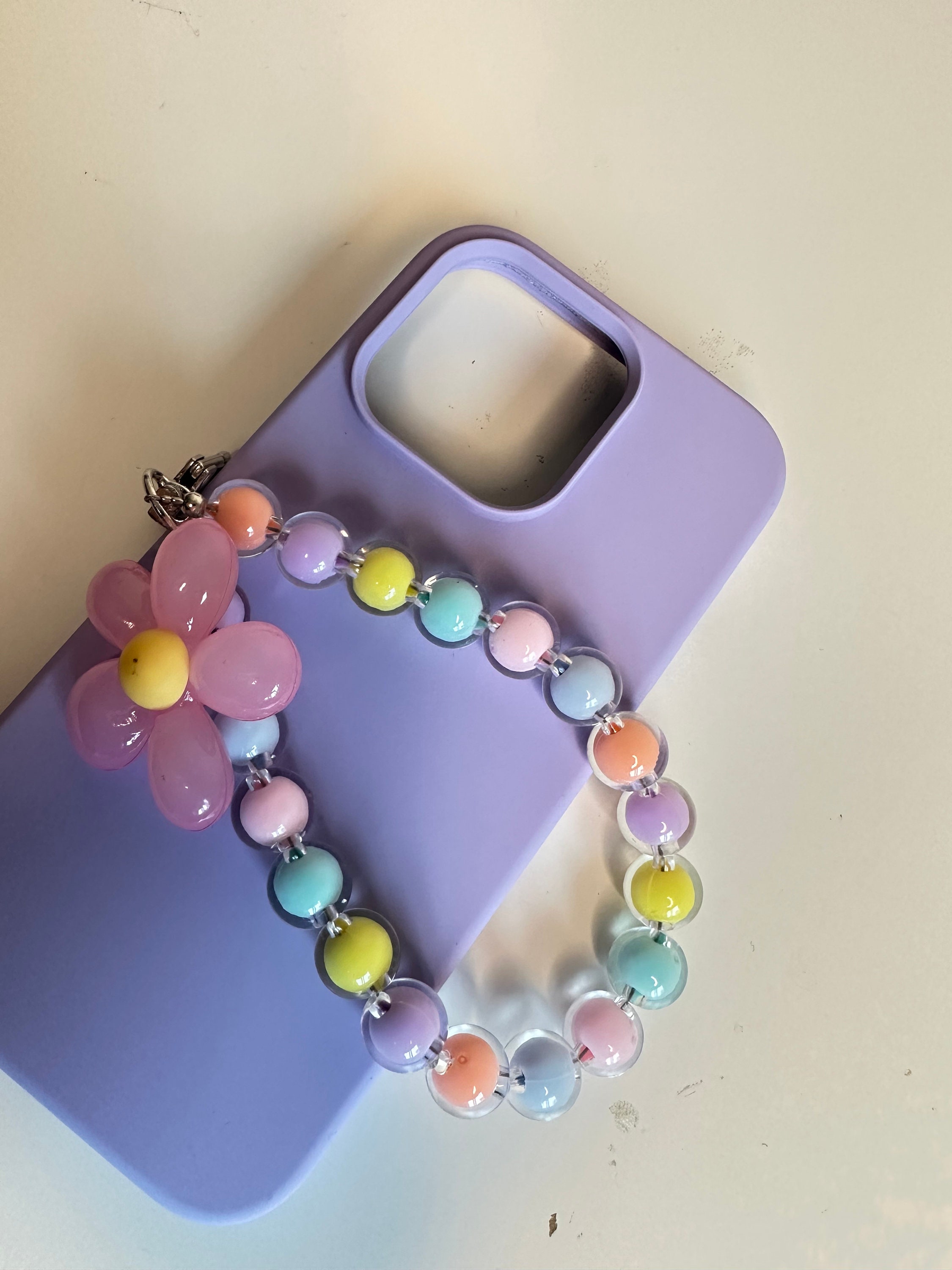 Colourful Phone Chain. Flower Phone Charm. Trending Phone - Etsy UK