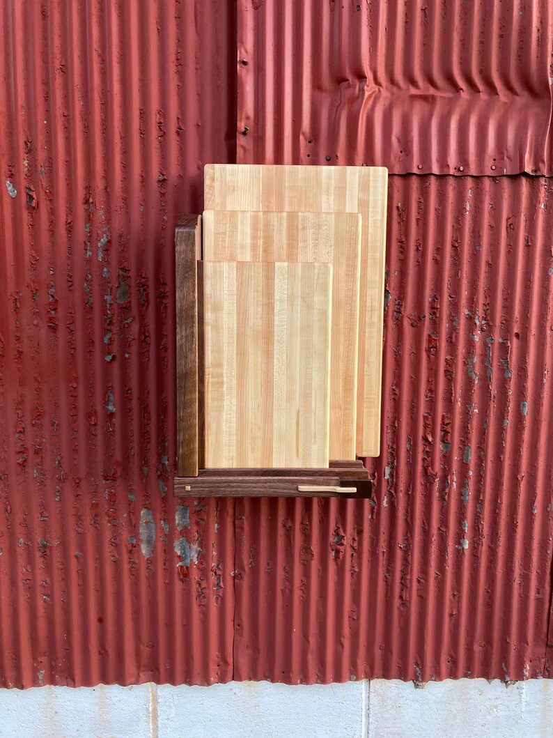 Greene & Greene Wall Mount Cutting Board Holder - Etsy