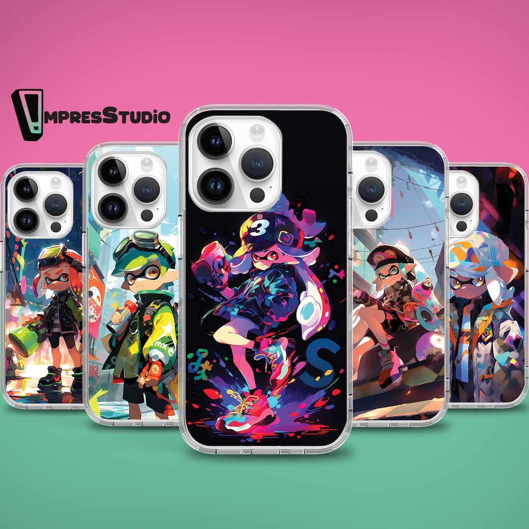 Splatoon Video Game Phone Case for iPhone 16e 16 15 14 13 12 Case for ...