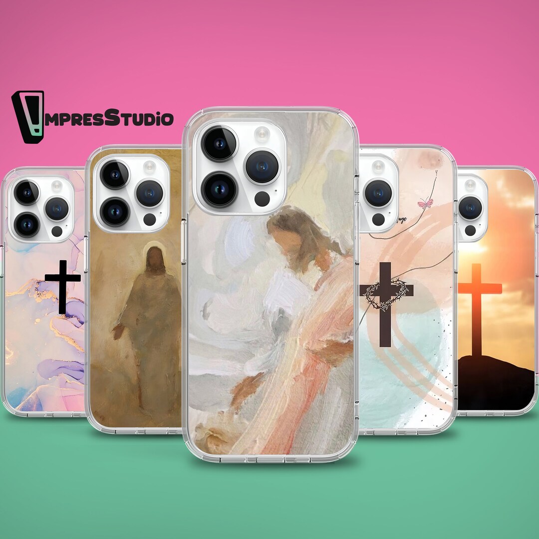 Jesus Cross Phone Case for iPhone Case 16 15 14 13 12 Case for Samsung ...