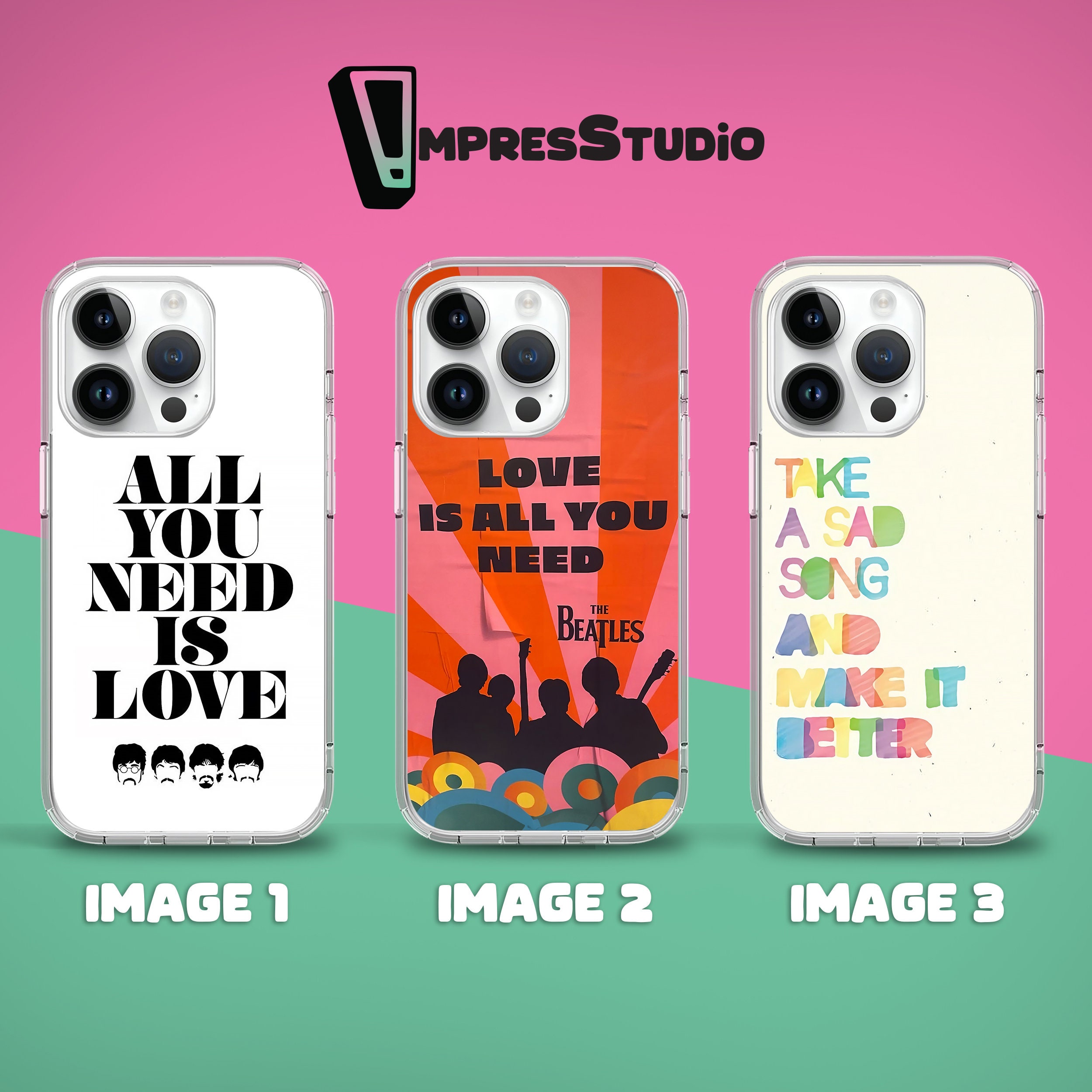Beatles Famous Song Lyrics Phone Case for iPhone Case 15 14 13 12 11 ...