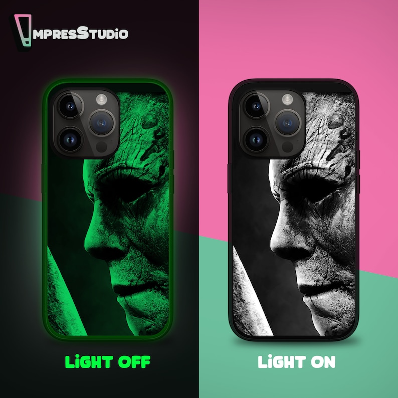 Glow in the Dark Halloween Horror Phone Case for iPhone 16e 16 15 14 13 ...
