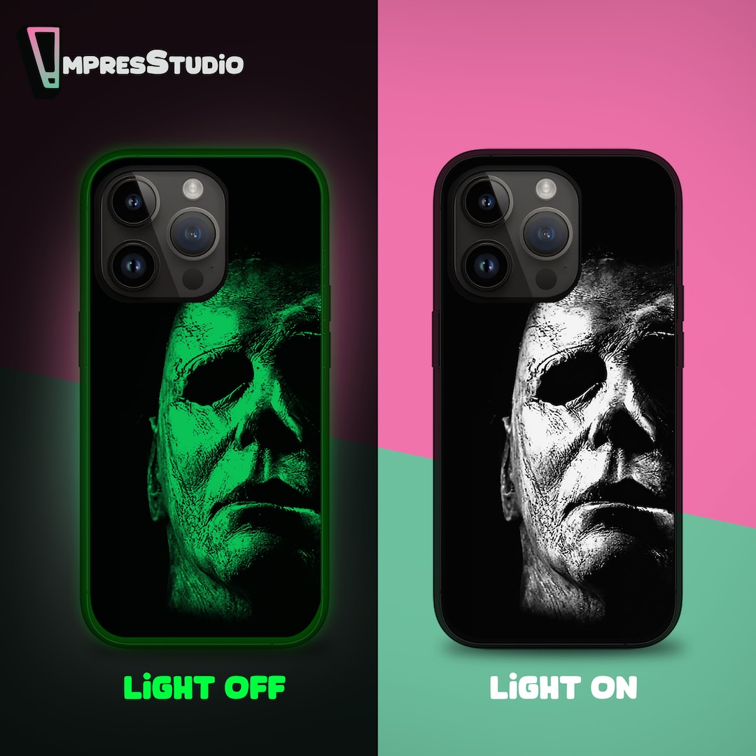 Glow in the Dark Halloween Horror Phone Case for iPhone 16e 16 15 14 13 ...