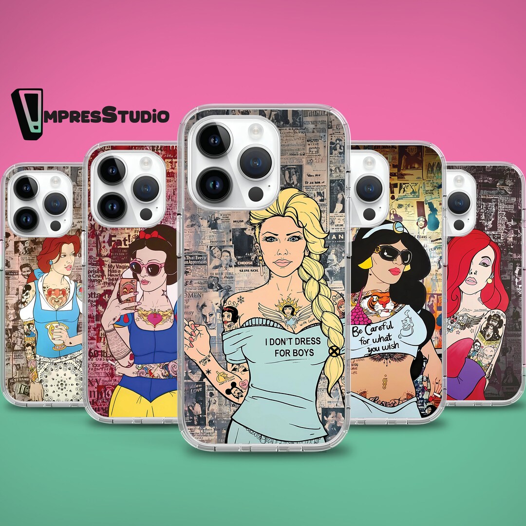 Punk Princess Cartoon Anime Phone Case for iPhone 17 Air 16e 16 15 Case ...