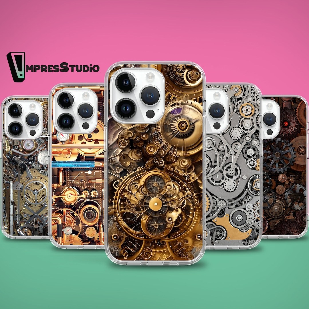Steampunk Steam & Gear Phone Case for iPhone 16e 16 15 14 13 12 Case ...