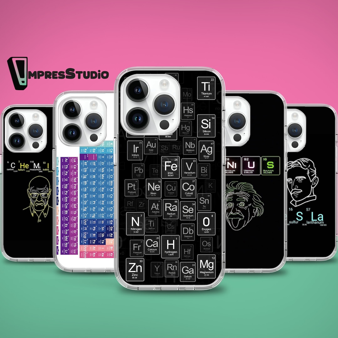Periodic Table of Elements Phone Case for iPhone 16e 16 15 14 13 12 ...