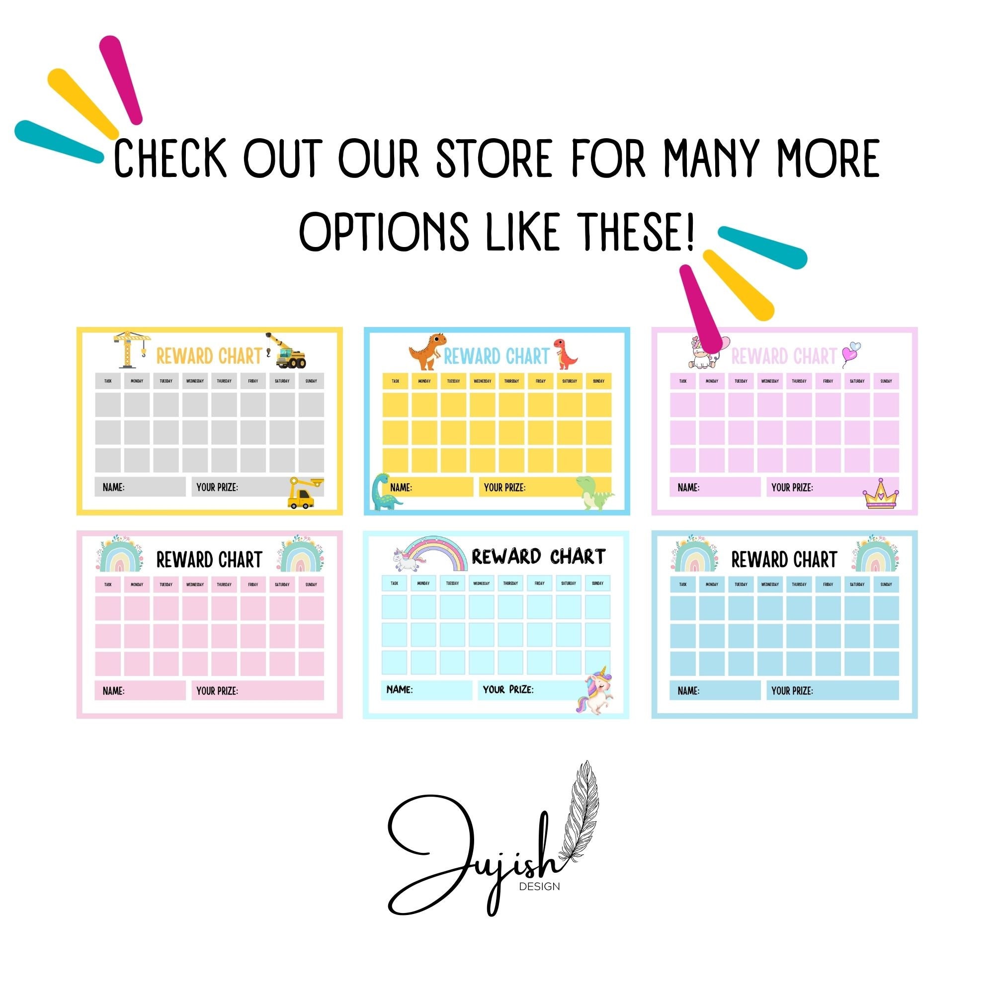 Printable Kids Chart,chore Chart,excavator Reward,fifo Worker Chart ...