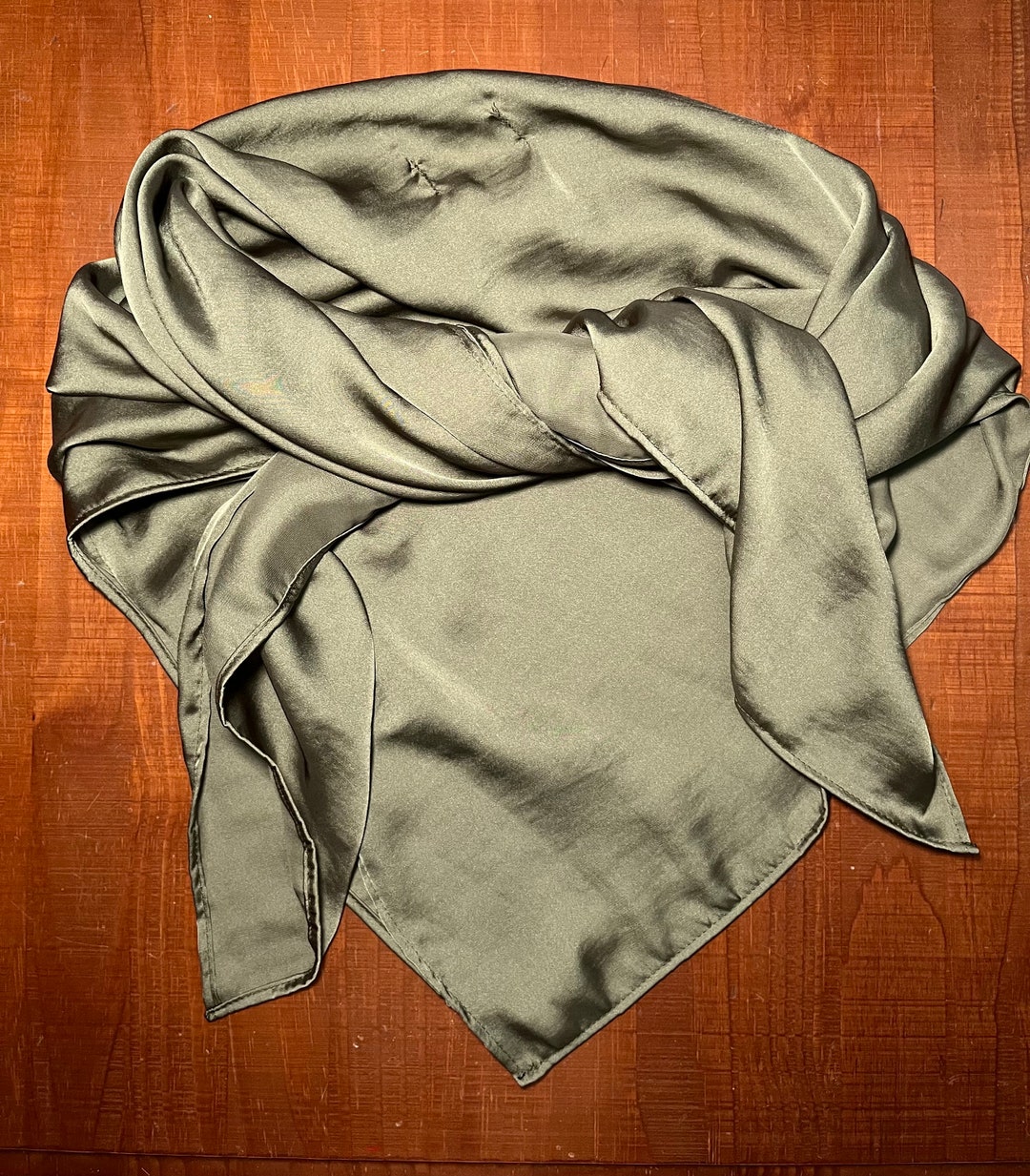 Olive Green Solid Wranglin Rag Cowboy Scarf Wild Rag - Etsy
