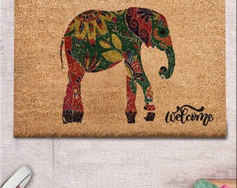 Elephant Door Mat - Etsy