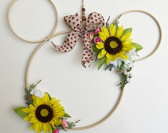 Sunflower Wreath Mickey - Etsy